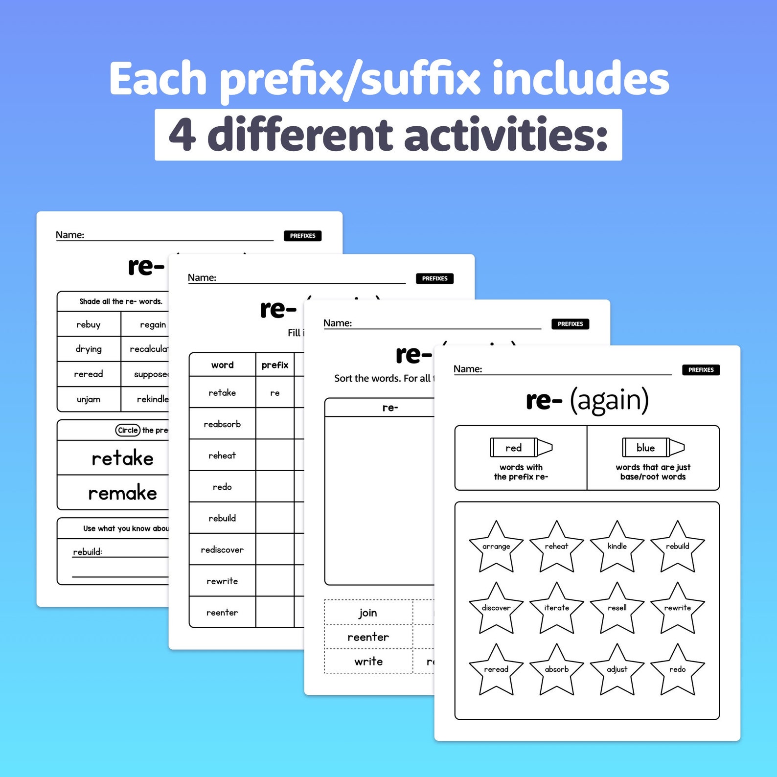 2nd & 3rd Grade Prefixes and Suffixes Worksheets | Grammar Worksheets ...