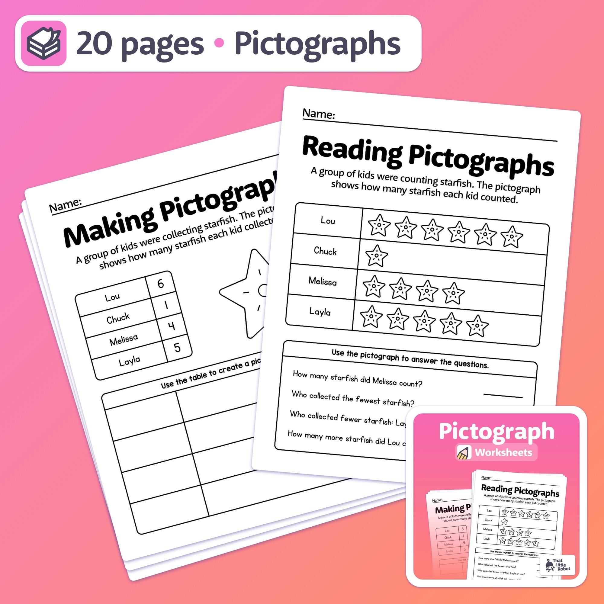 Pictograph, Bar Graphs BUNDLE | 1st Grade Graphs, 2nd Grade Graphs ...