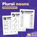 Singular & Plural Nouns Worksheets and Centers | Kindergarten ELA ...
