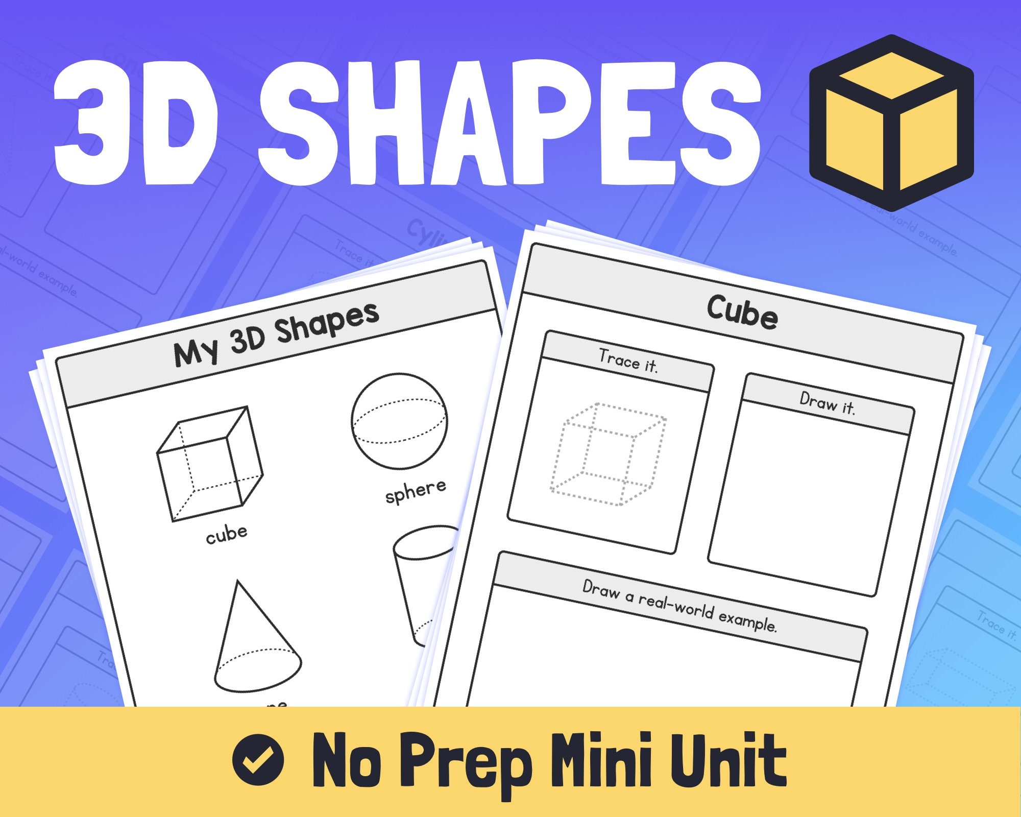 3d Dimensional Shapes Drawings