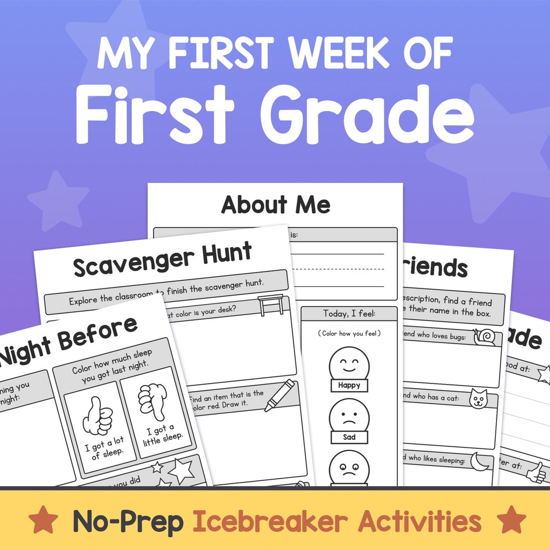 First Grade Icebreaker Activities – NO PREP First Week of School Ice ...