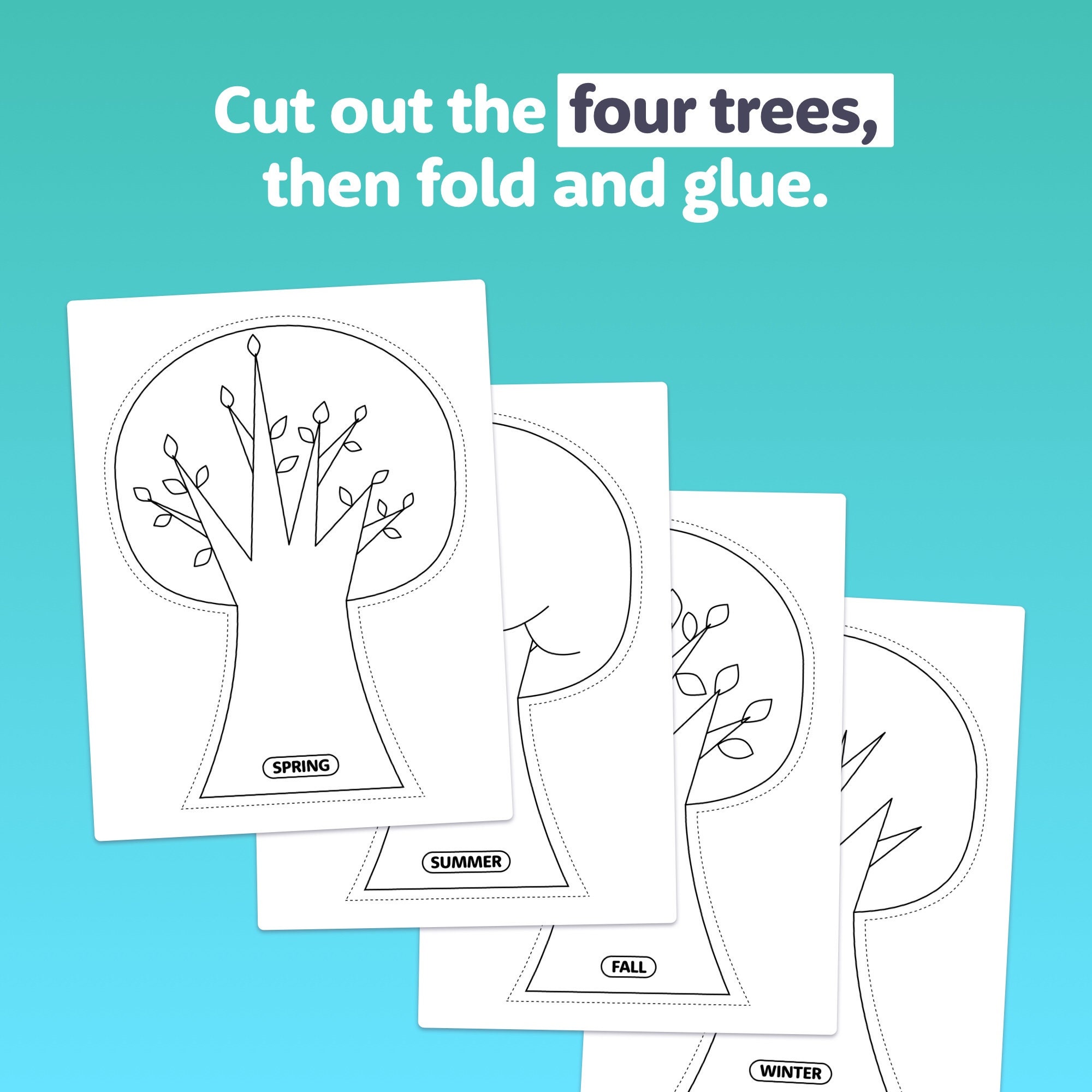 Tree Four Seasons Craft | Changing Seasons Science Activity — Spring ...