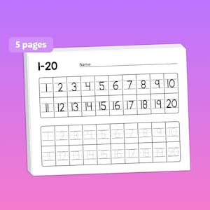 Writing Numbers to 100 Worksheets | Kindergarten & 1st Grade Number ...