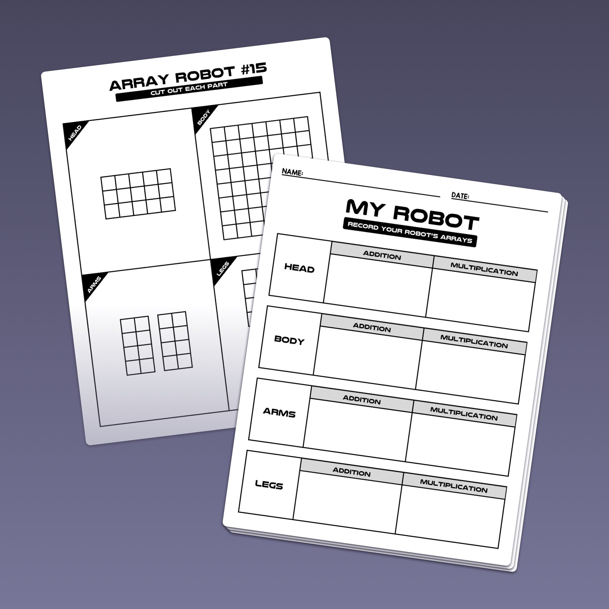 No Prep Multiplication Arrays Activity | 3rd & 4th Grade Math Center ...