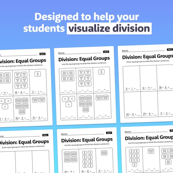 Hojas De Trabajo Para Hacer Grupos Iguales