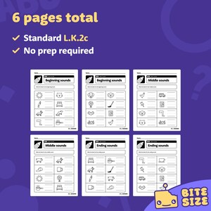 Letter Sounds Worksheets & Centers | Kindergarten Phonics: Beginning ...