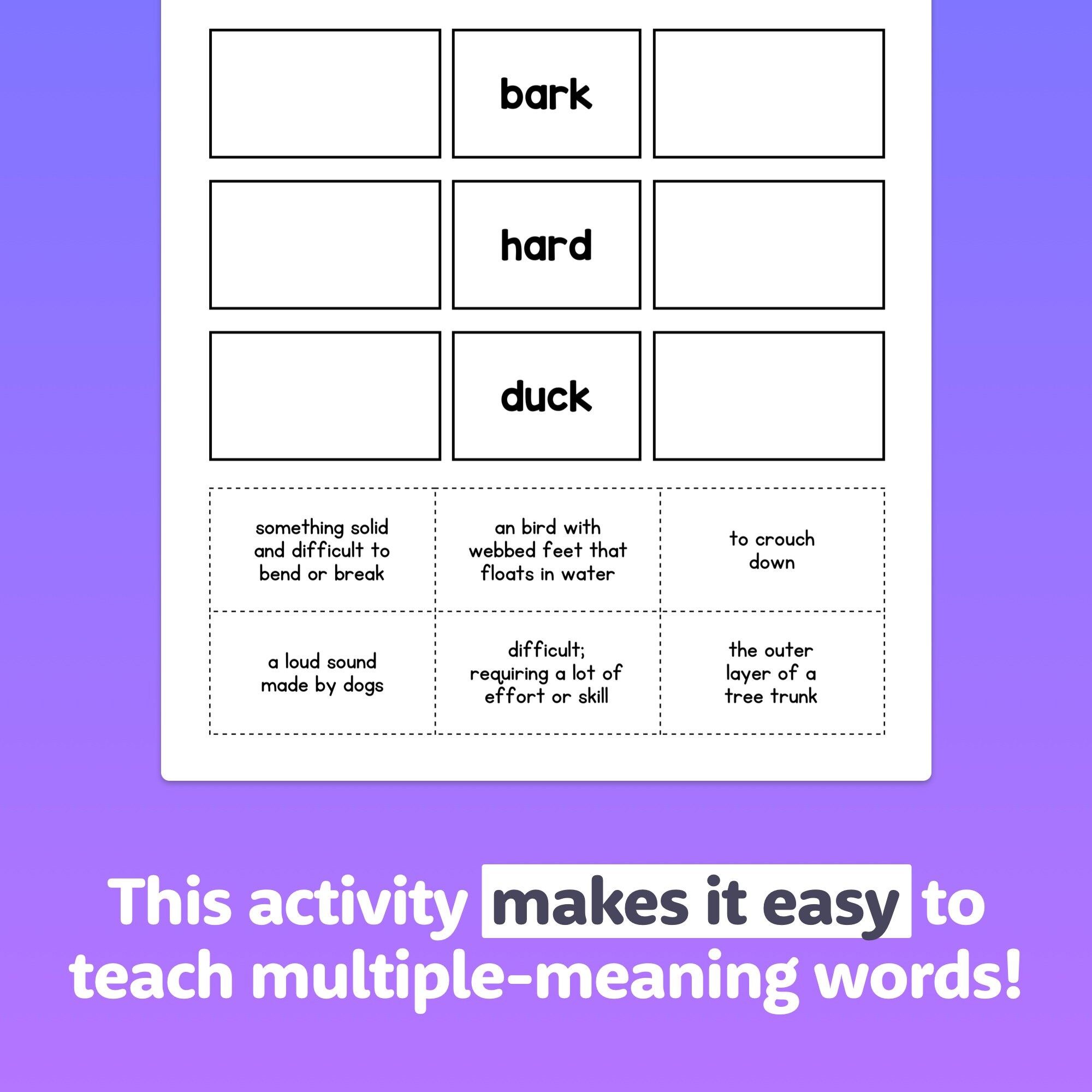 Multiple Meaning Words Worksheets | 1st, 2nd & 3rd Grade Homonyms ...
