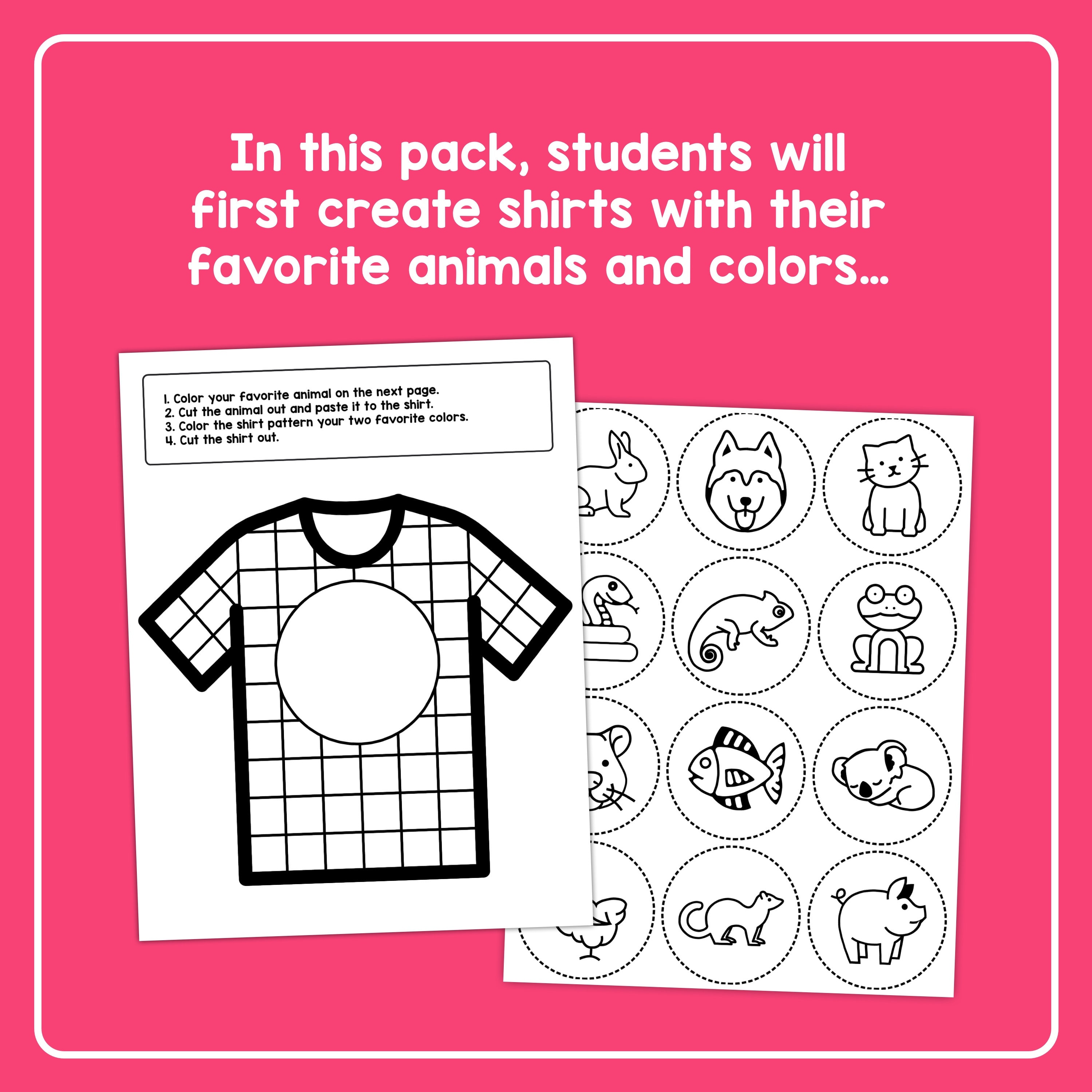 All About Me Shirt Craft No Prep Back to School Icebreaker for 1st, 2nd ...