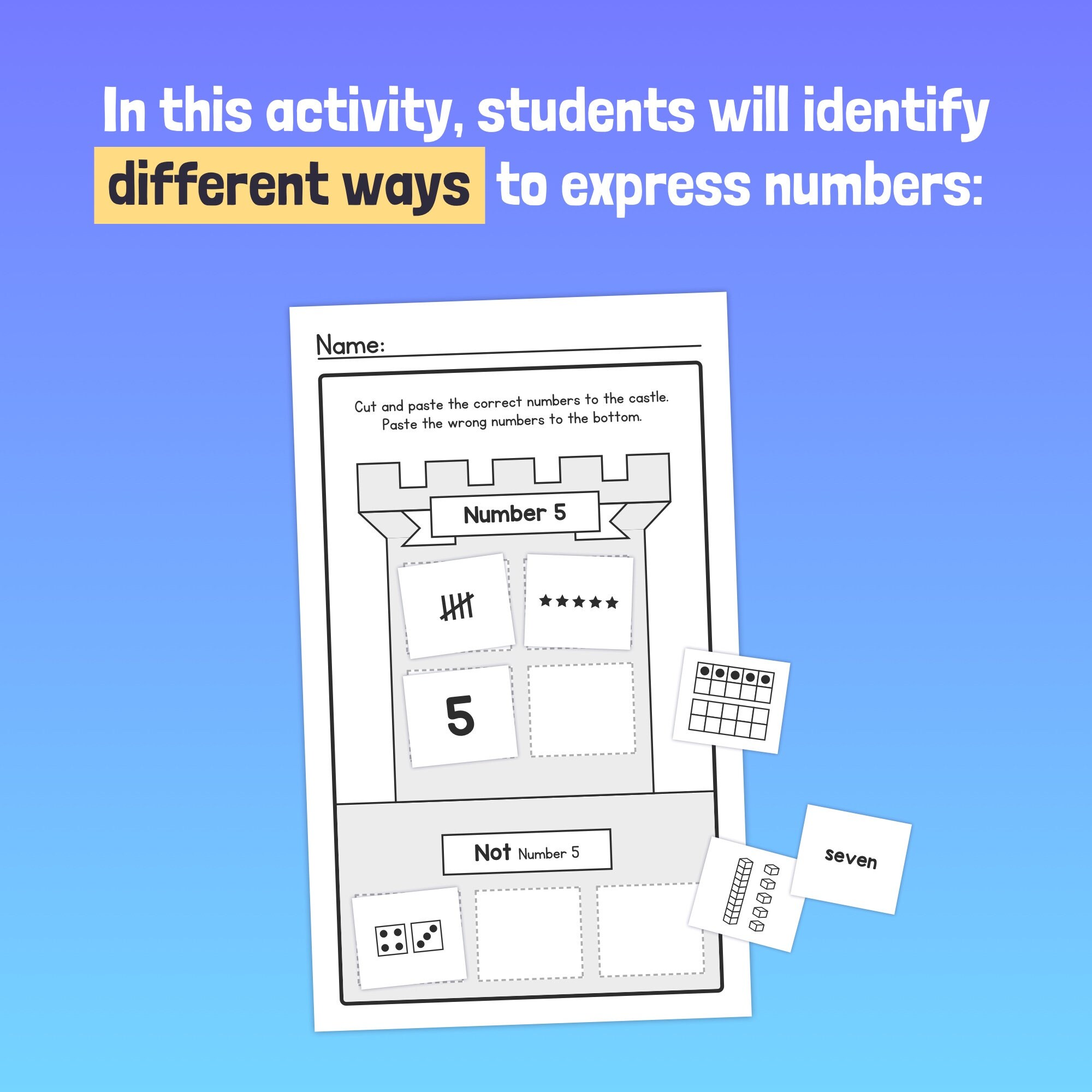 Number Sense Worksheets Kindergarten & 1st Grade Number Activities ...