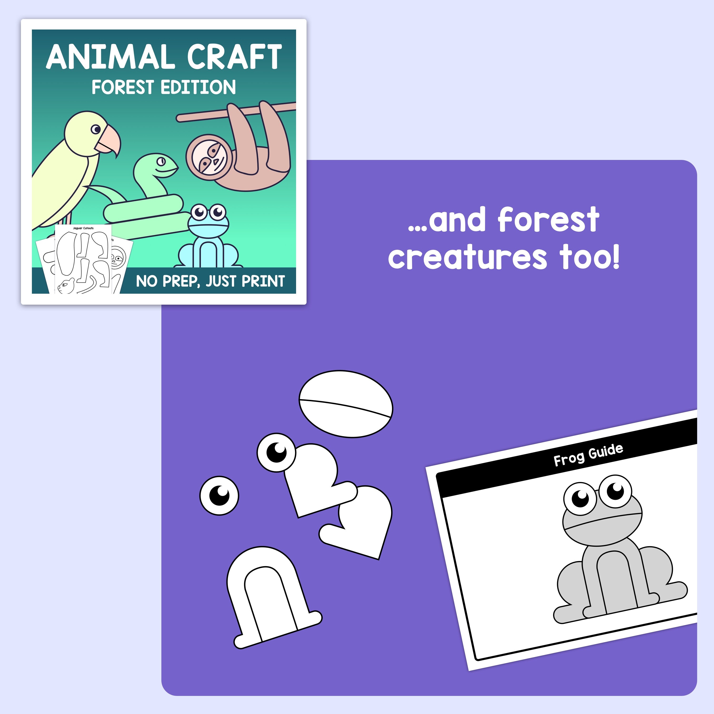 Animal Crafts Art Bundle | Kindergarten, 1st, 2nd Grade Earth Day ...