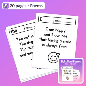 No Prep Sight Words Bundle Kindergarten & 1st Grade Sight Word ...