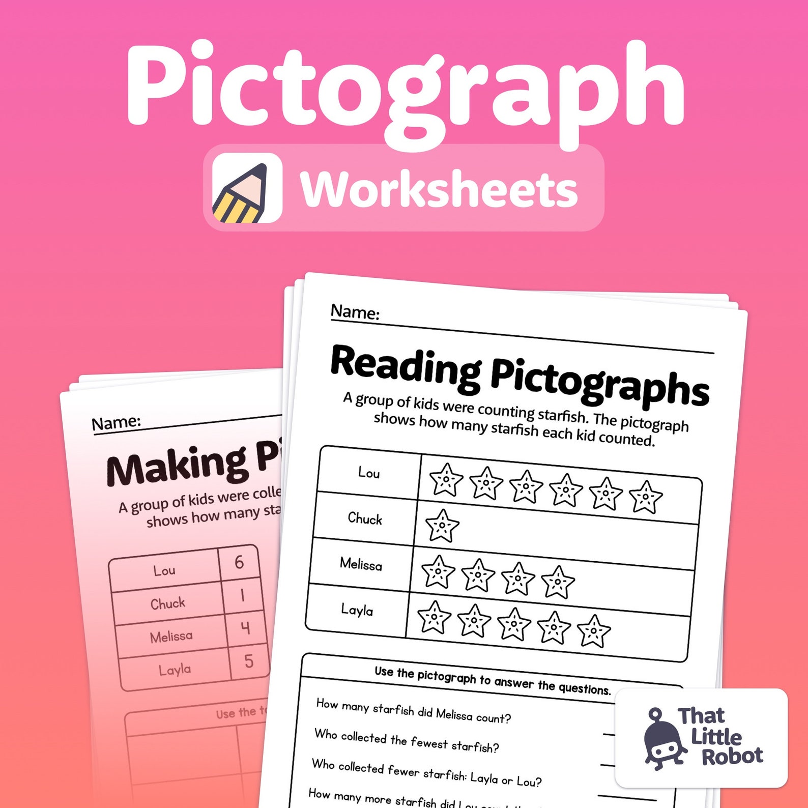 Pictograph Worksheets | 1st Grade Graphs, 2nd Grade Graphs, Picture ...
