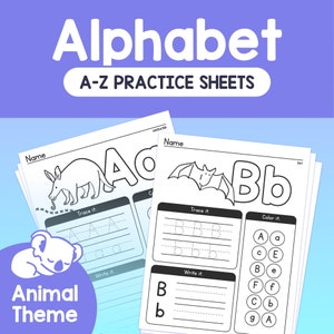 Letters of the Alphabet Worksheets | Pre-k, K, 1st — A-Z Letterforms ...