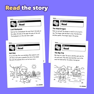 Kindergarten Retell Stories Worksheets | Differentiated Reading ...
