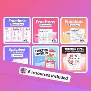 No Prep Fractions Bundle | 2nd, 4th, 3rd Grade Fraction Activities ...