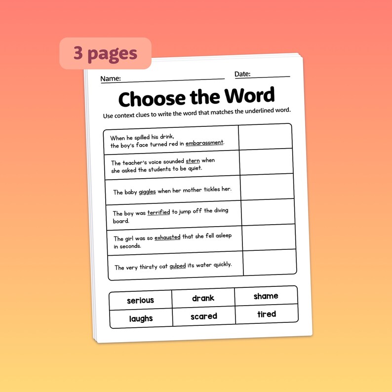 2nd Grade Context Clues Worksheets | 2nd Grade Reading Comprehension ...