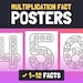 Multiplication Facts Posters | 1-12 Multiplication Facts Worksheet ...