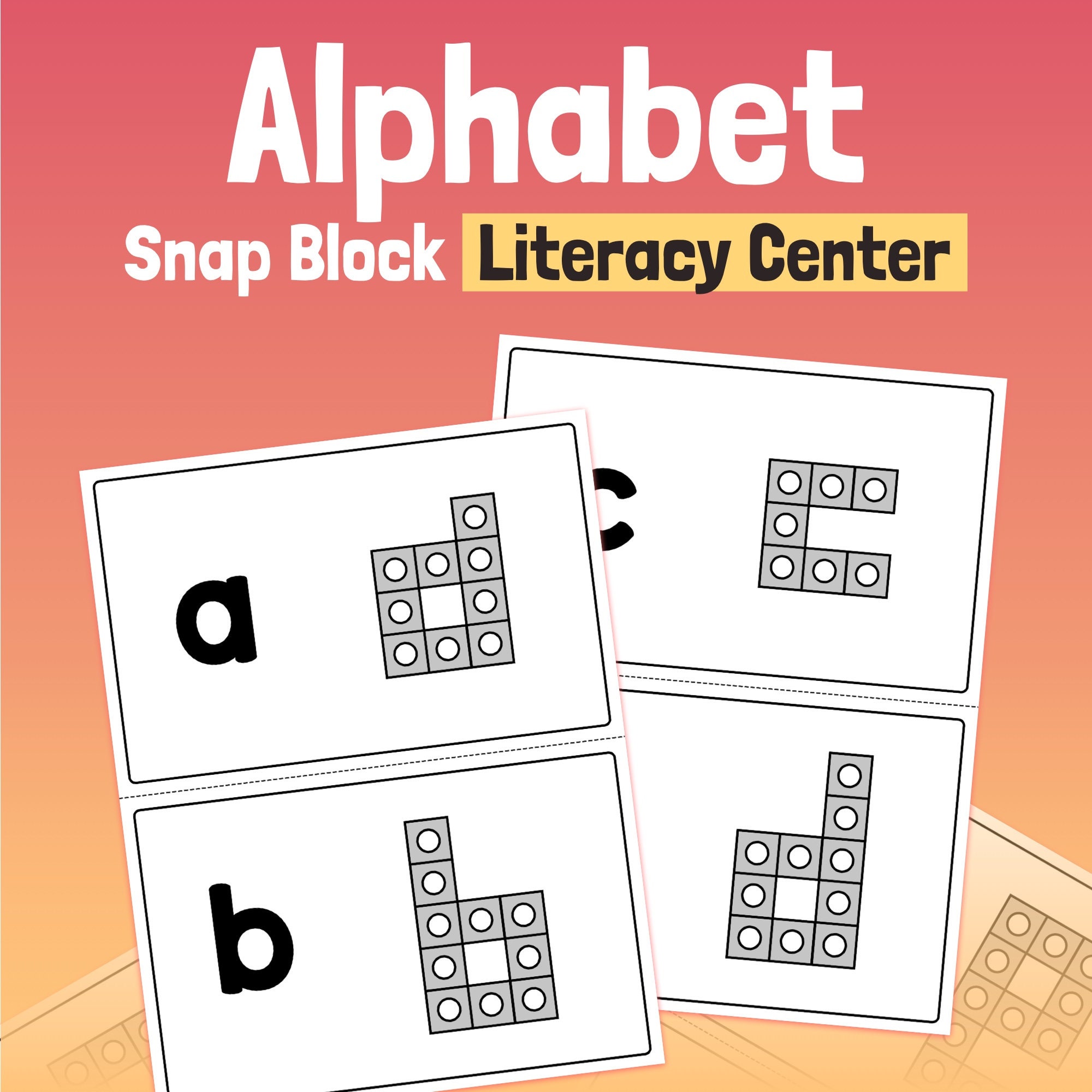 Snap Block Alphabet Center | Pre-k & Kindergarten Morning Tub Alphabet ...