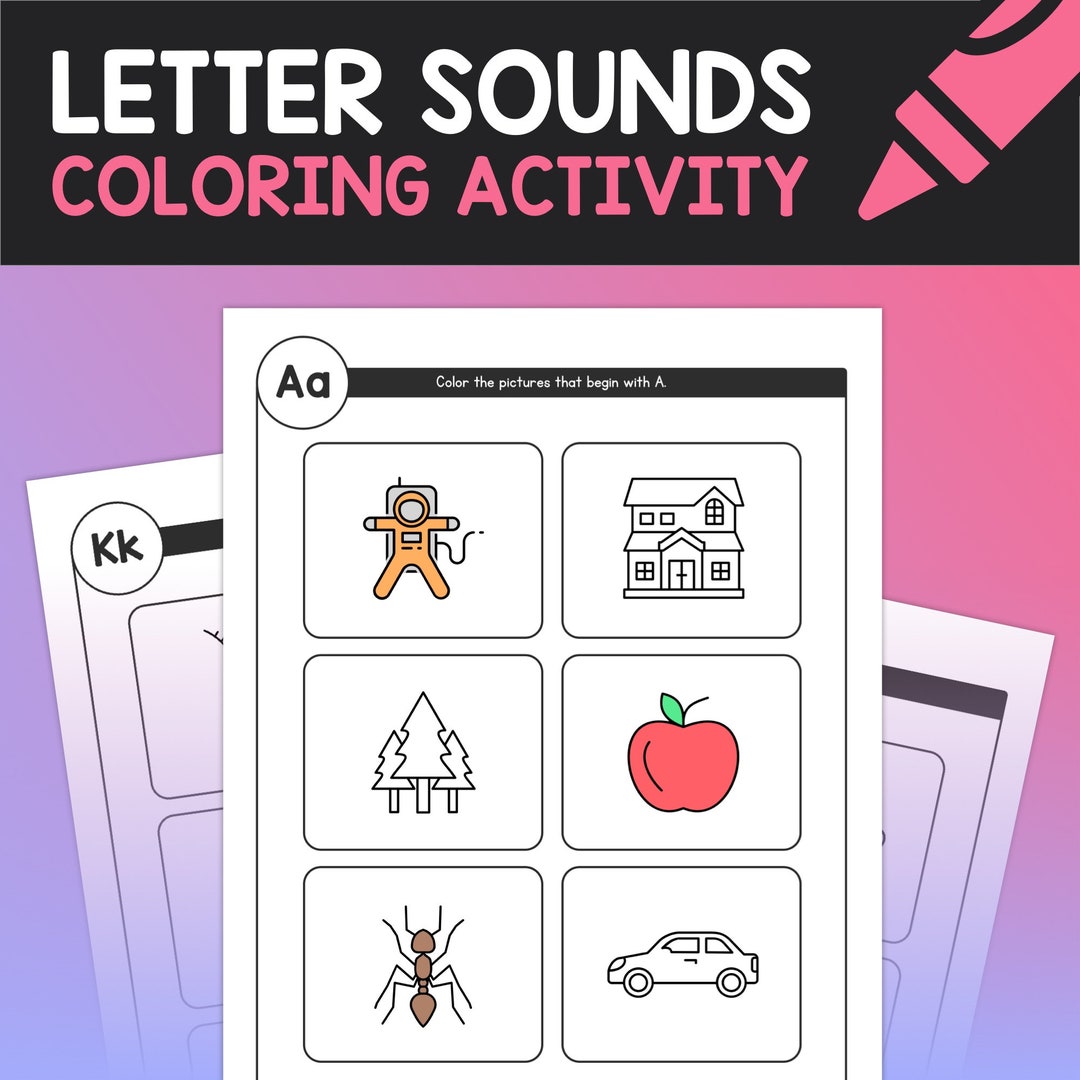 Alphabet Letter Sounds | Pre-k, K, 1st Grade Alphabet Coloring Sheets ...