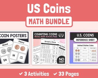 2nd Grade Money Worksheets - Etsy