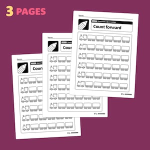 Count on From a Given Number Worksheets | Kindergarten Math Centers ...