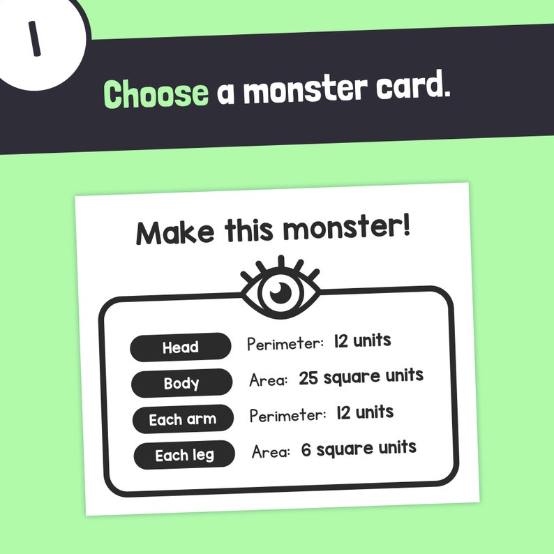Area & Perimeter Monsters | 3rd, 4th, 5th Grade Halloween Math Center ...