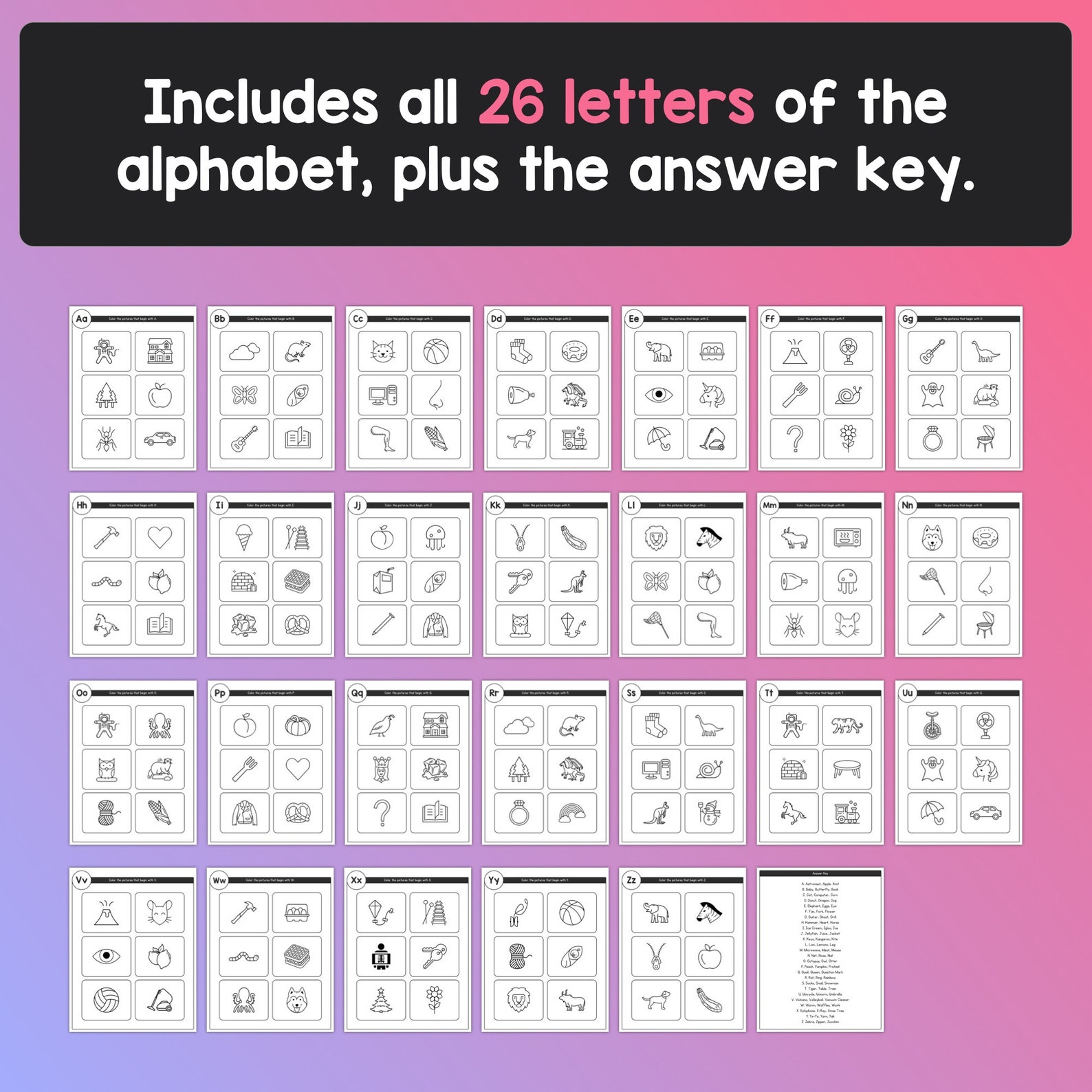 Alphabet Letter Sounds | Pre-k, K, 1st Grade Alphabet Coloring Sheets ...