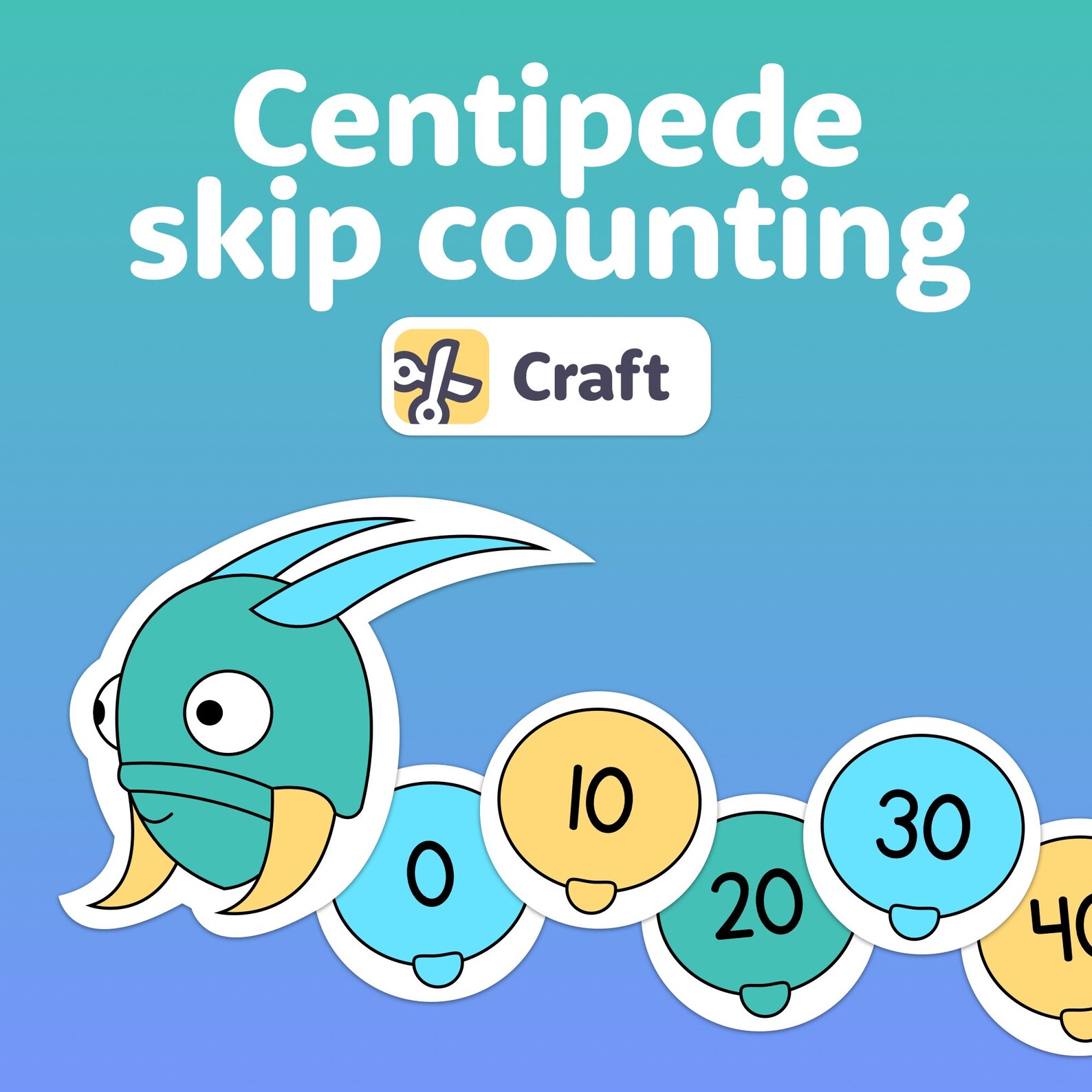Skip Counting Craft | Kindergarten, 1st, 2nd Grade Math Craft, Skip ...