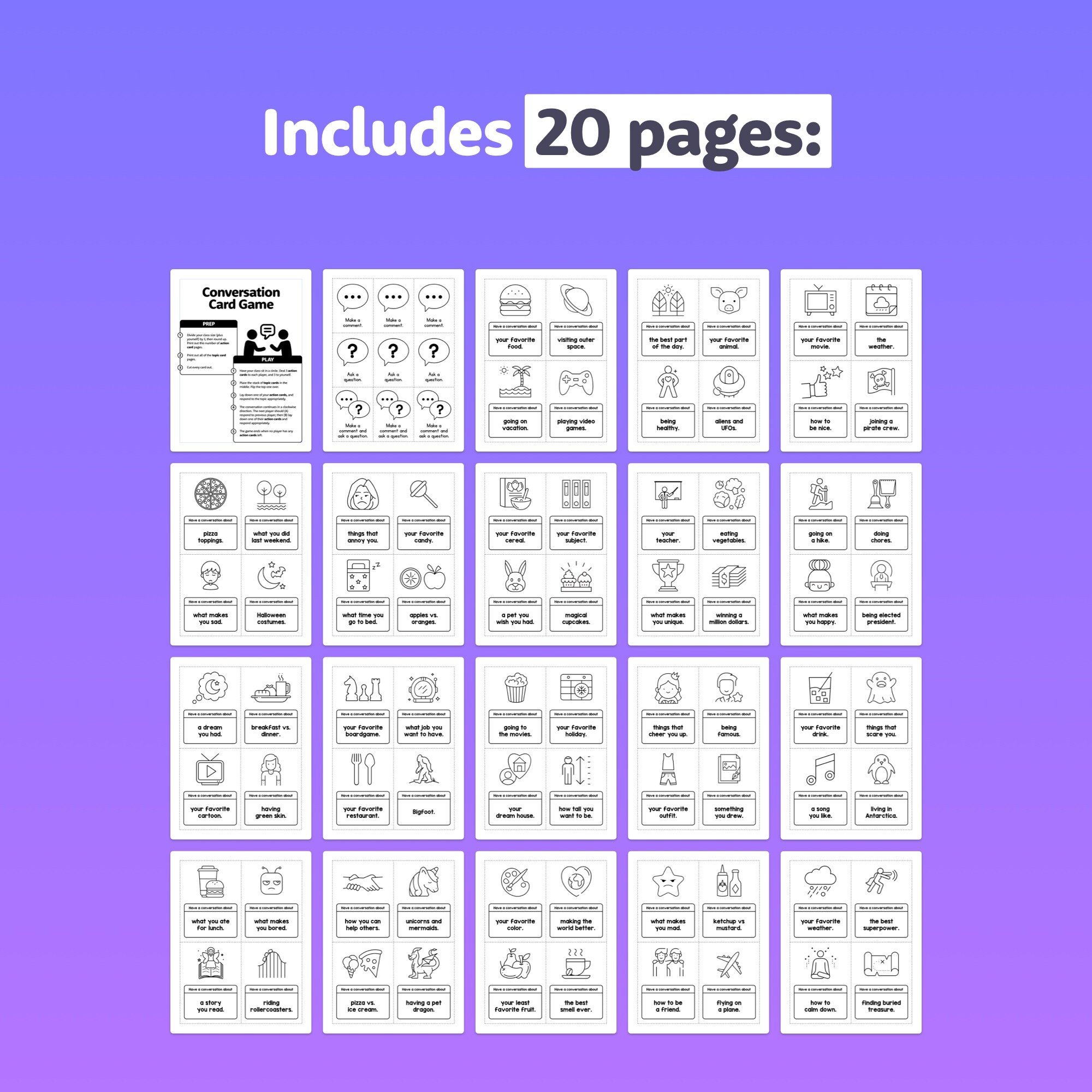 Conversation Game | 1st, 2nd, & 3rd Grade Group Conversation Activity ...