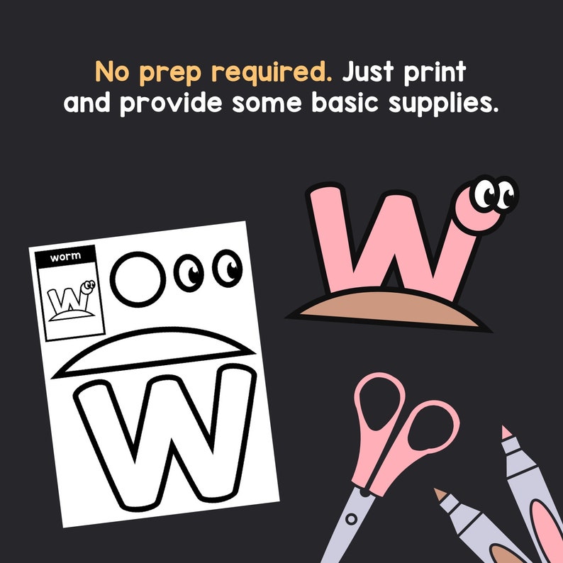 No Prep Alphabet Craft Pre-k, Kindergarten, & 1st Grade Letters of the ...