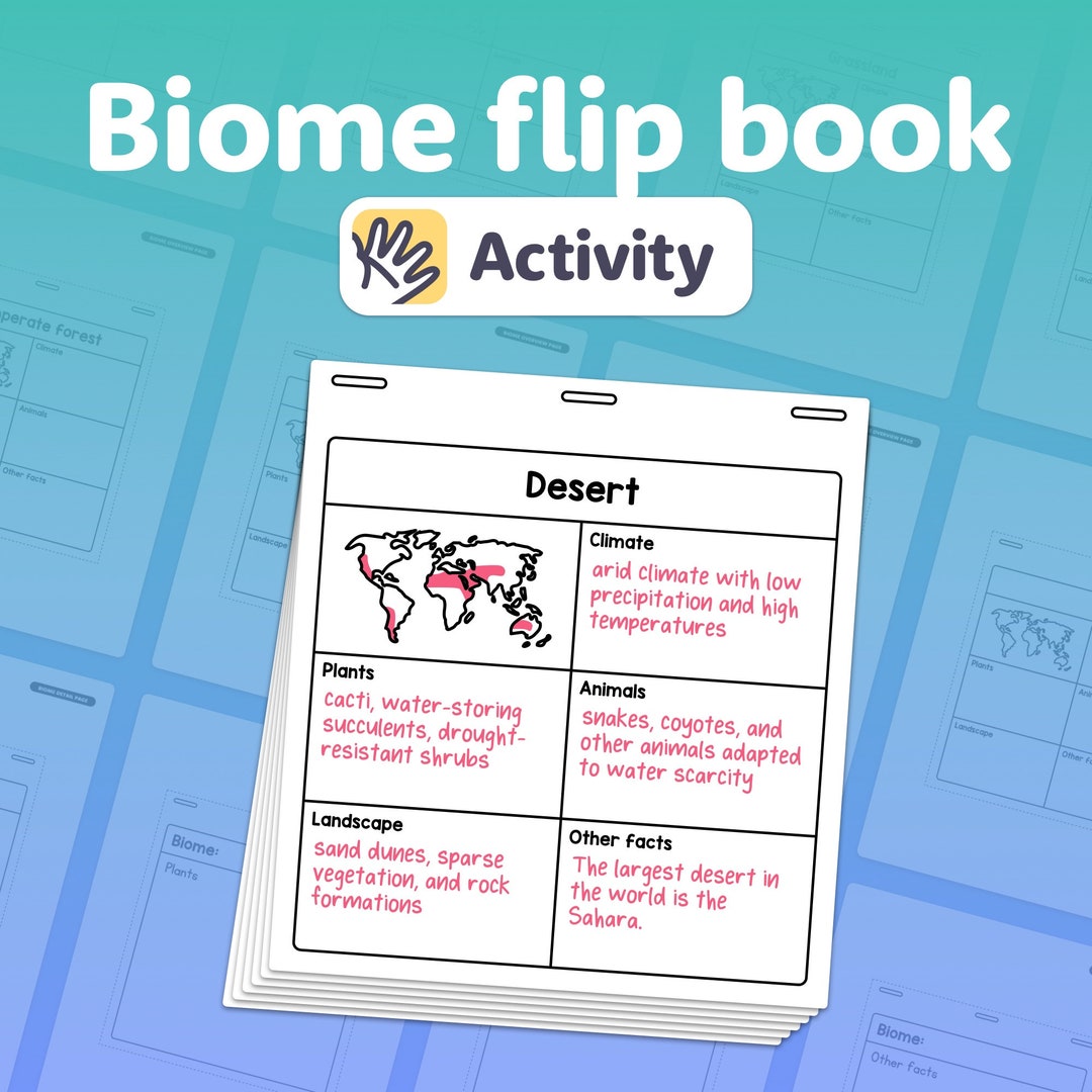 Biomes Activity Flip Book 3rd, 4th, 5th Grade Science Center No Prep ...