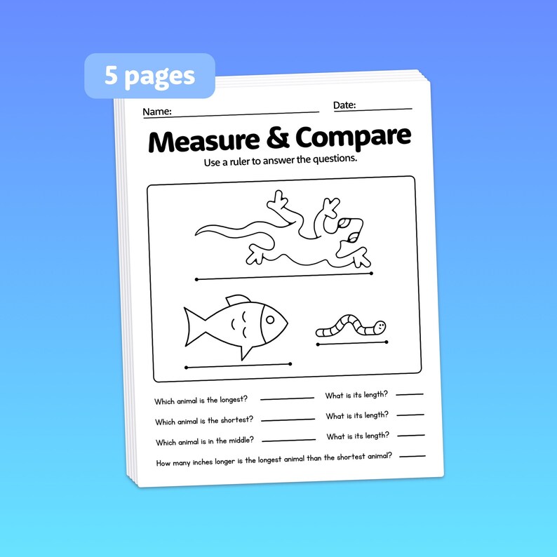Measuring Length Worksheets | 1st Grade Length, 2nd Grade Length ...