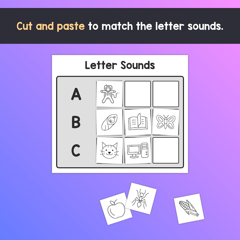 Alphabet Beginning Sounds Activity Kindergarten & 1st Grade Phonics ...