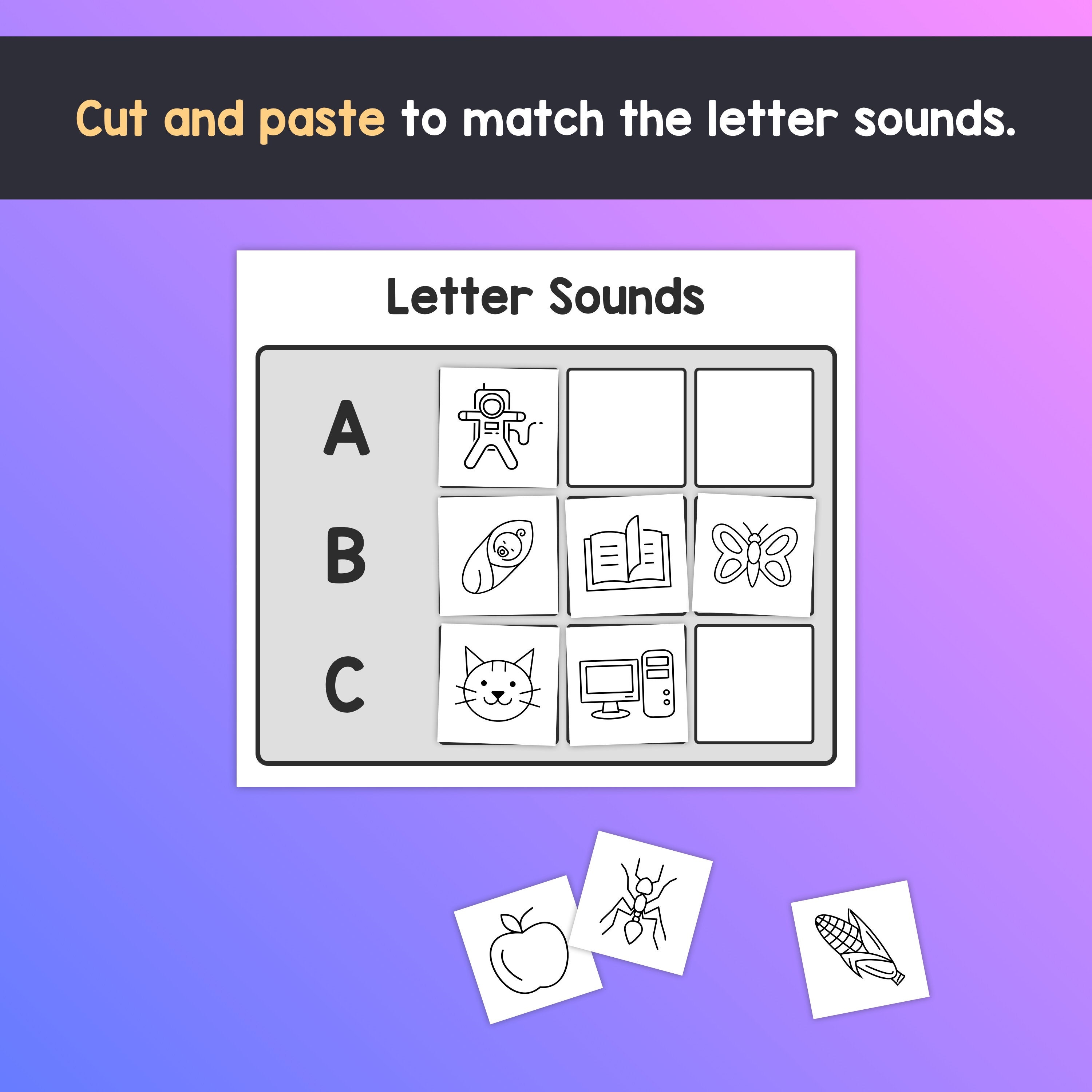 Alphabet Beginning Sounds Activity | Kindergarten & 1st Grade Phonics ...