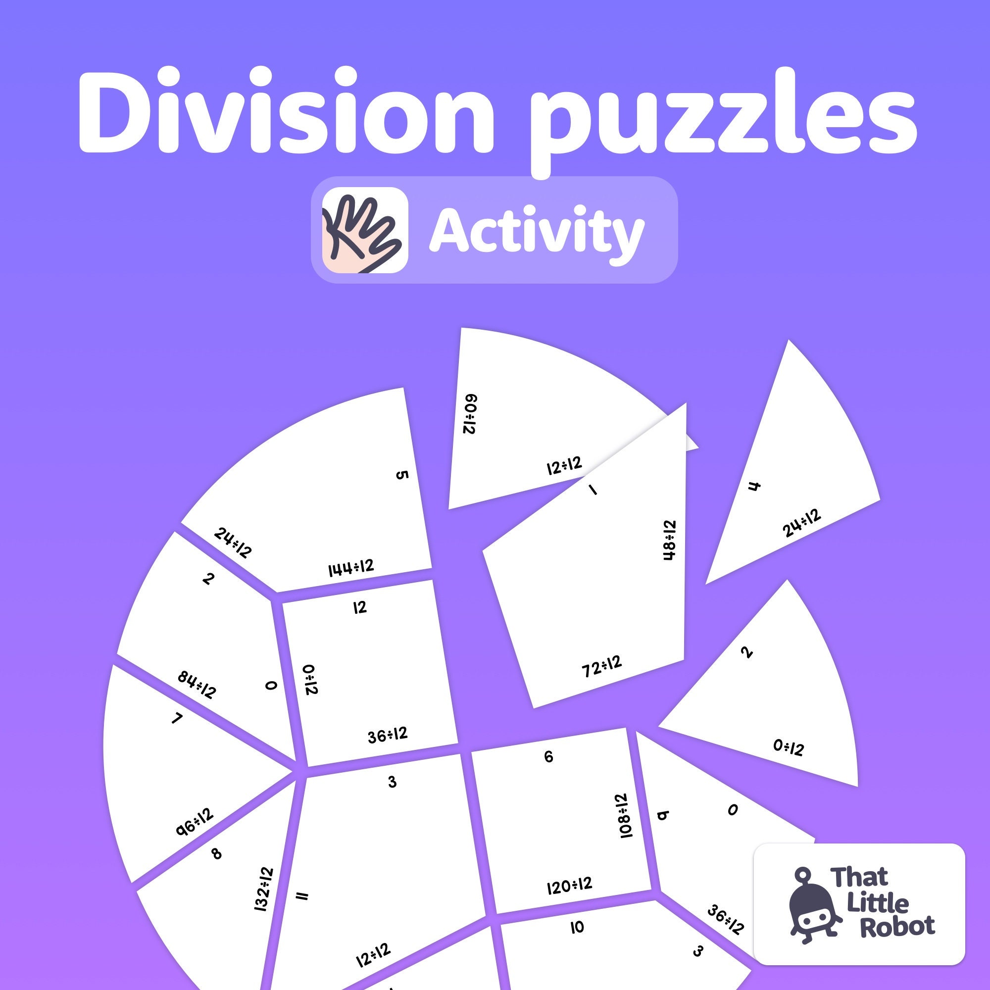 3rd Grade Division Puzzles 3rd & 4th Grade Division Activity, Division ...