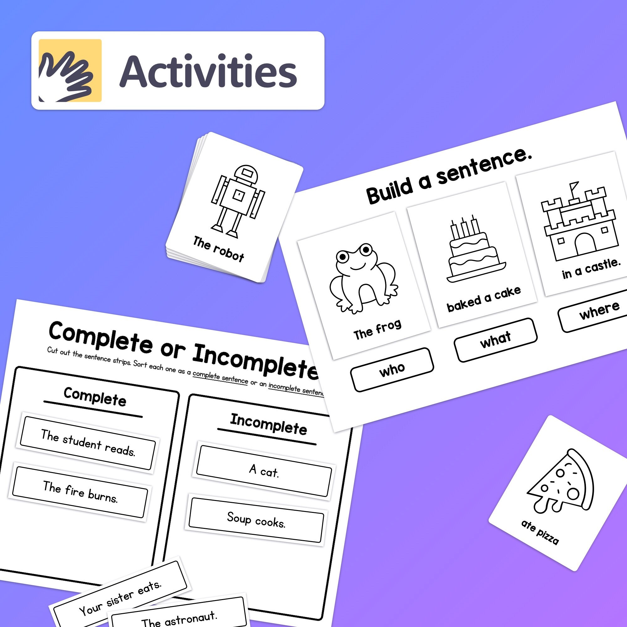 No Prep Sentences Unit | 1st, 2nd, 3rd Grade Sentence Writing ...