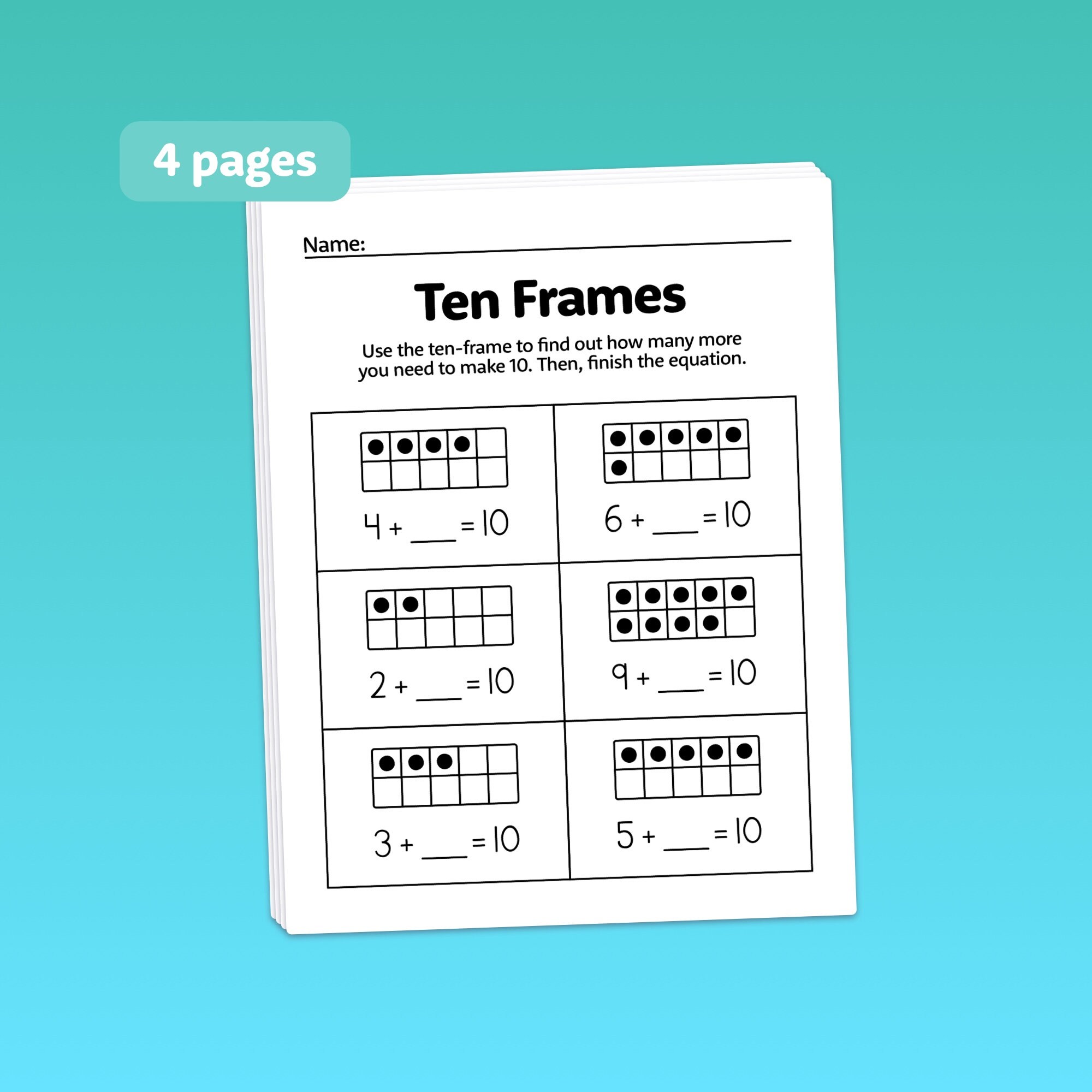 Make a Ten Strategy for Addition Worksheets Kindergarten Addition, 1st ...