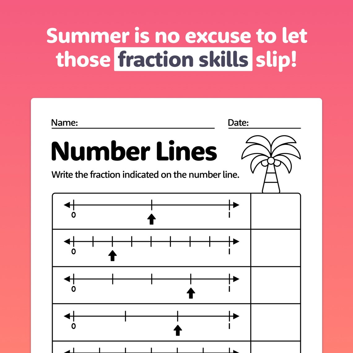 3rd Grade Fractions Review Summer Fraction Worksheets, 3rd Grade Summer ...