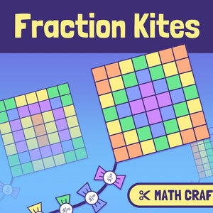 Fraction Kites 2nd 3rd 4th Grade Fractions Activity & - Etsy