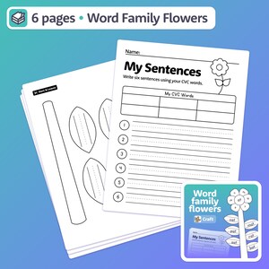 CVC Words Bundle | Pre-k & Kindergarten CVC Word Families Worksheets ...