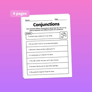 Commas Worksheets 2nd, 3rd, & 4th Grade Comma Activities, ELA Grammar ...