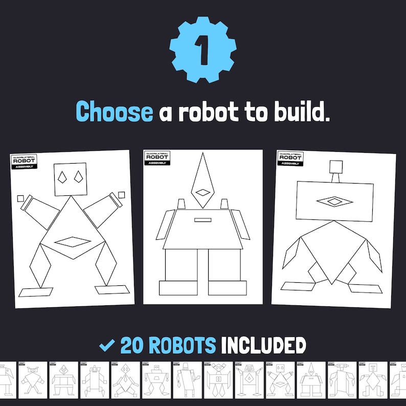 Quadrilateral Robots | Quadrilaterals Activity, PBL Math Project — 3rd ...