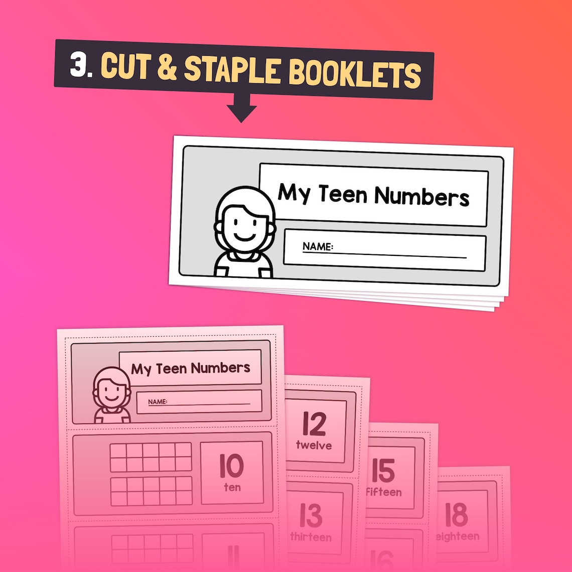 Teen Number Worksheets Kindergarten, 1st, 2nd Grade Teen Number Morning ...