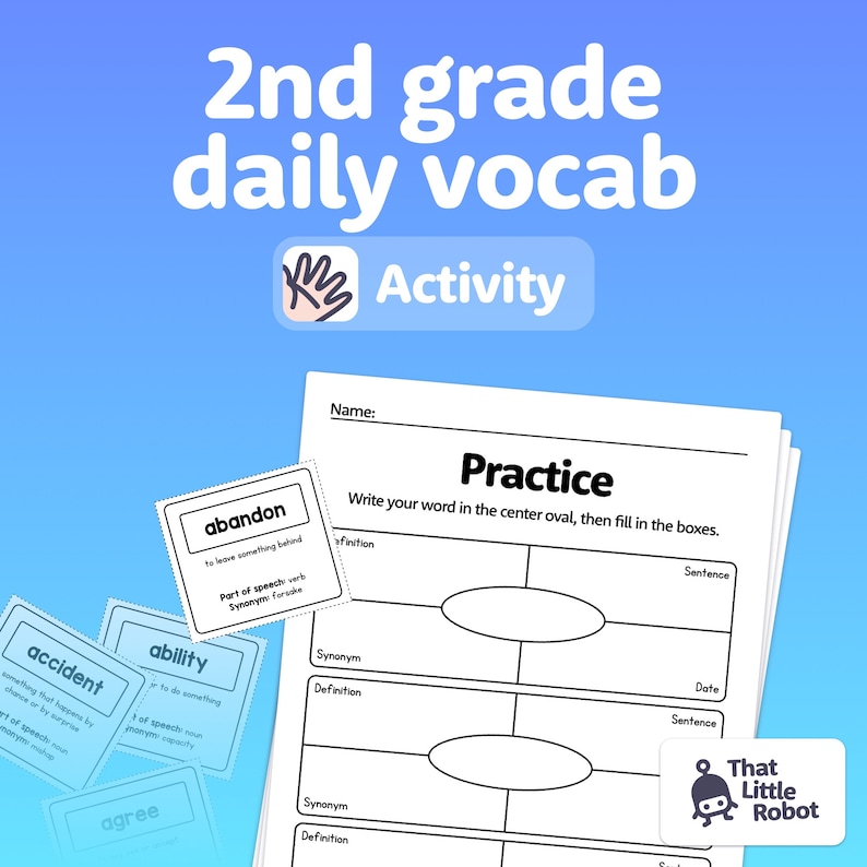 2nd Grade Vocabulary | 2nd Grade Daily Vocab Word of the Day, 2nd Grade ...