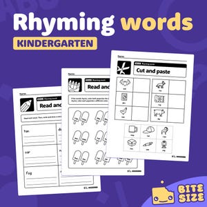 Rhyming Words Worksheets | Kindergarten Rhyme Activities & Phonics ...