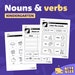 Nouns & Verbs Worksheets and Activities | Kindergarten ELA Language ...