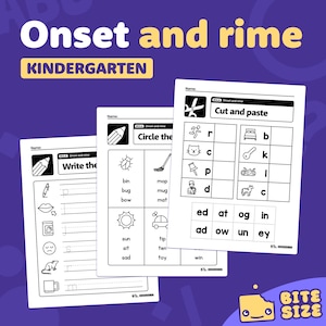 Onset and Rime Worksheets | Kindergarten Cvc Word Activities and ...