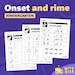Onset and Rime Worksheets Kindergarten Cvc Word Activities and Phonics ...