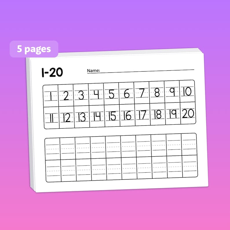 Writing Numbers to 100 Worksheets | Kindergarten & 1st Grade Number ...