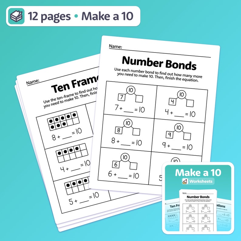 1-10 Number Sense BUNDLE Kindergarten 1st Grade 2nd Grade - Etsy
